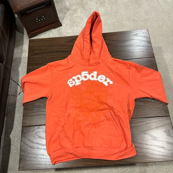 Spyder | Shirts | New Large Sp5der Hoodie Orange Young Thug Spyder ...